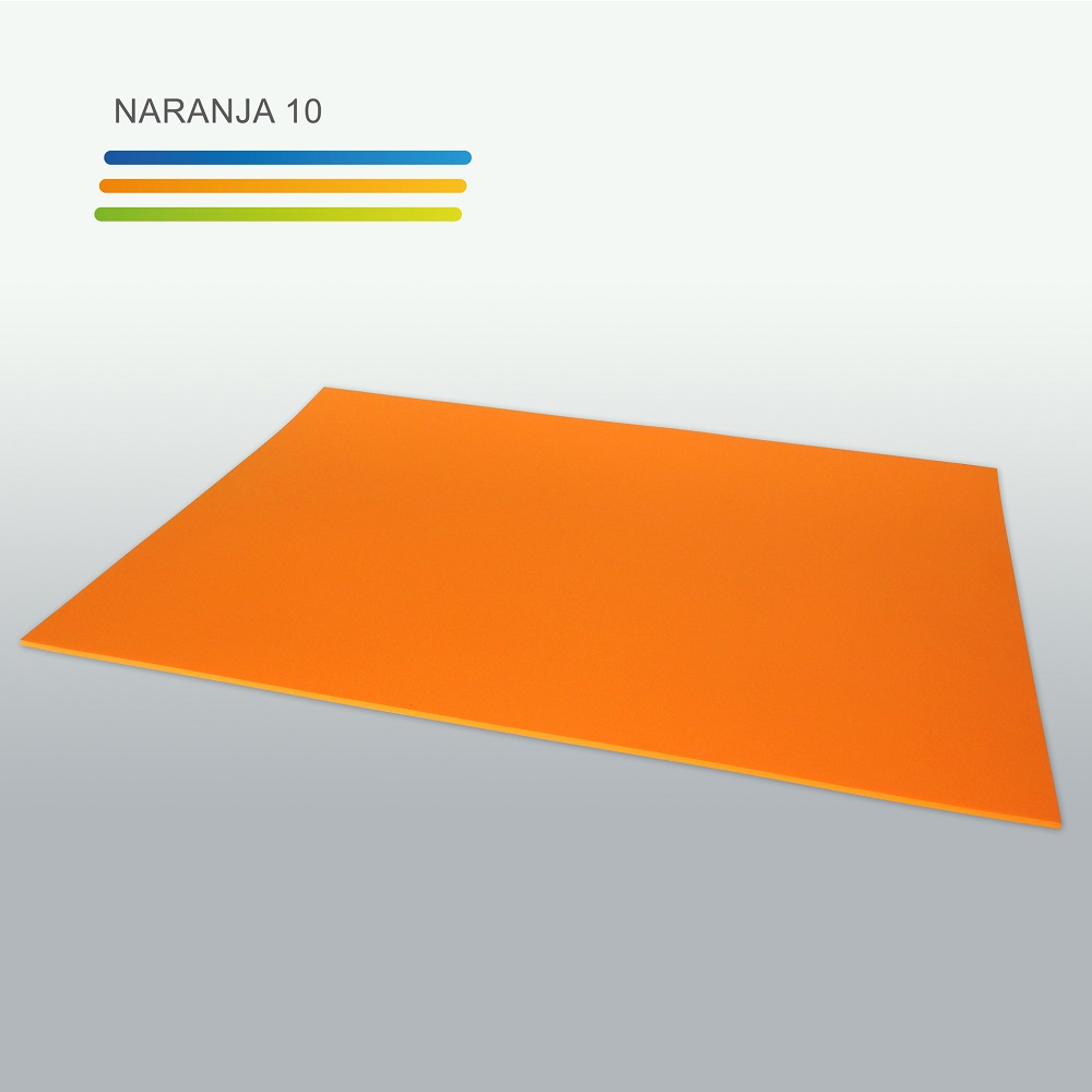 Lámina ARTEVA 40x60cm – 4mm – Liso – Naranja 10 – ArtEva
